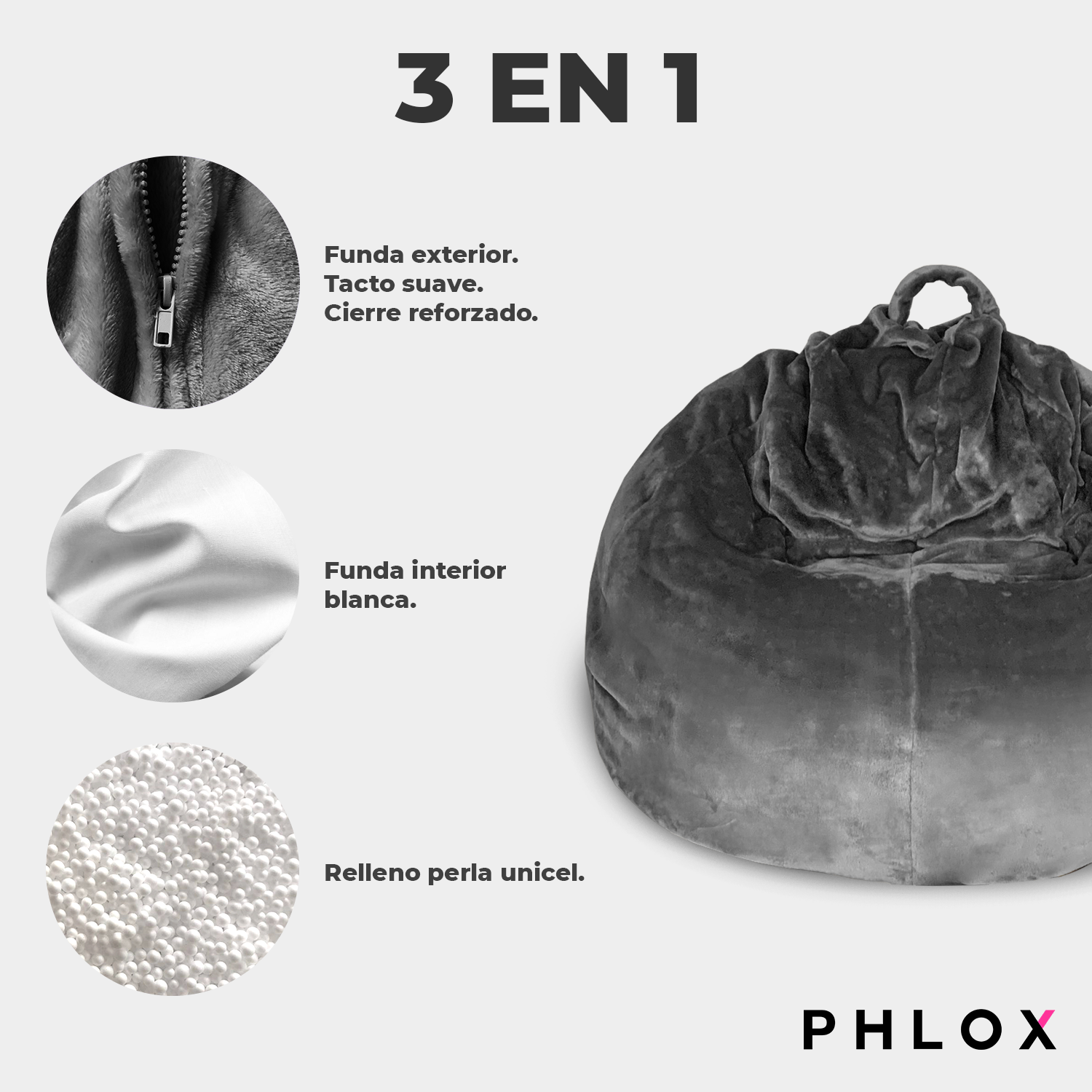 Puff polar chico | PHLOX - Puff, ambiente y espacios.